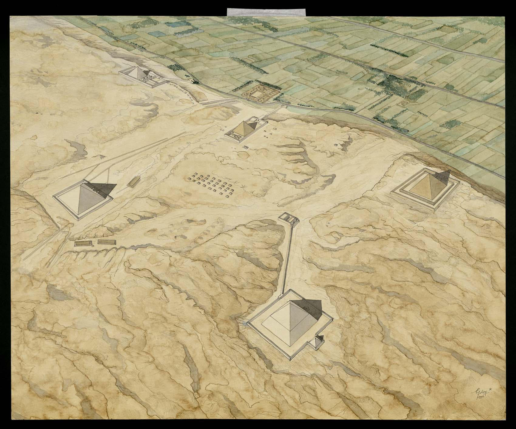 Dashur, pyramid complex - Jean-Claude Golvin
