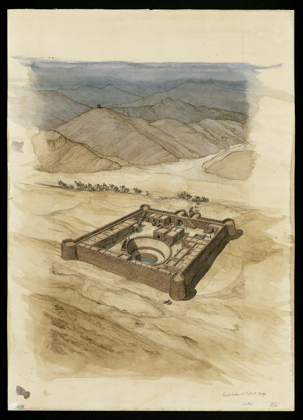 Tell Zarka, the truck stop - Jean-Claude Golvin