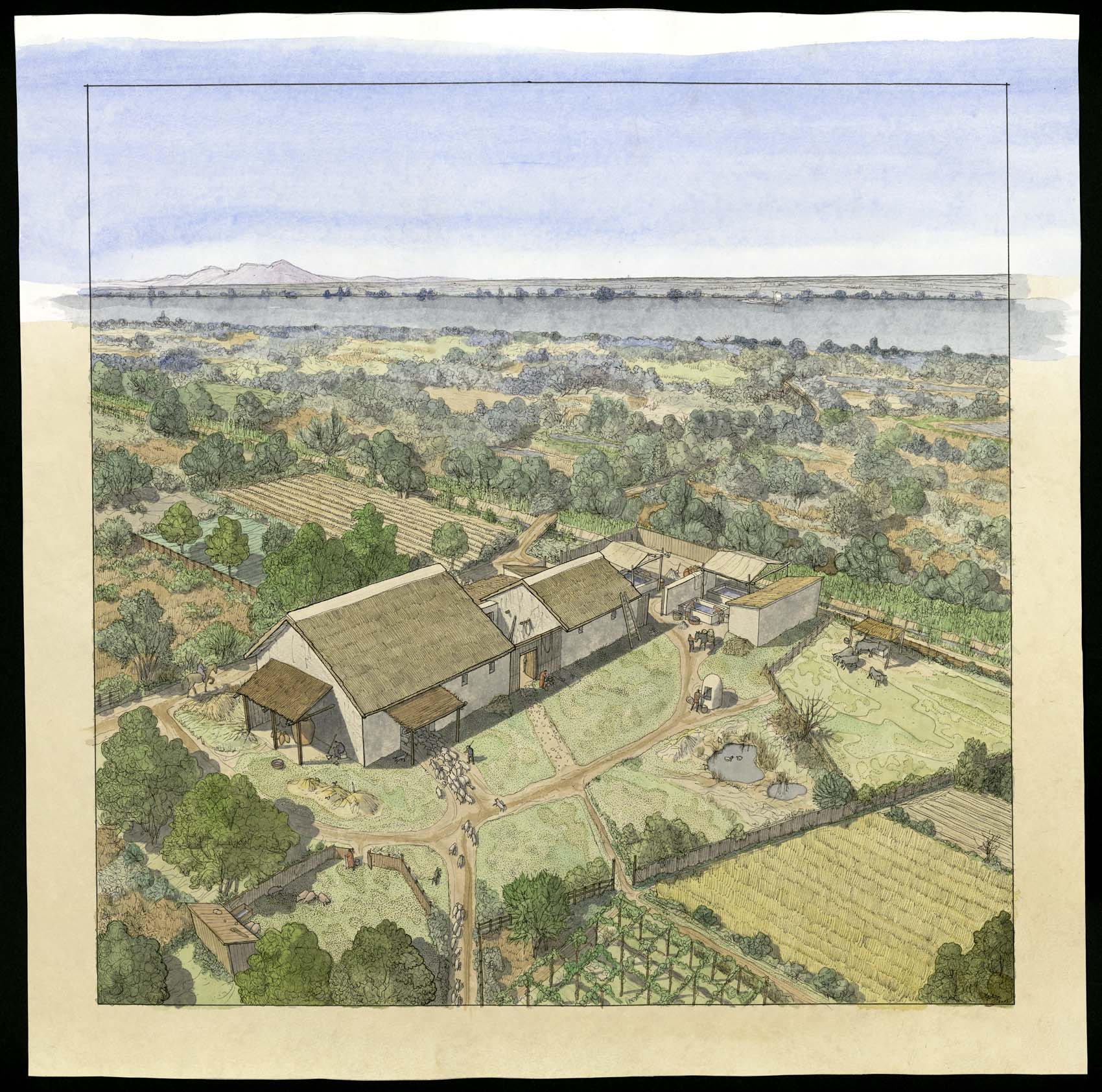 Arelate (Arles), the Grand Parc farm at the Vallat tower - Jean-Claude ...