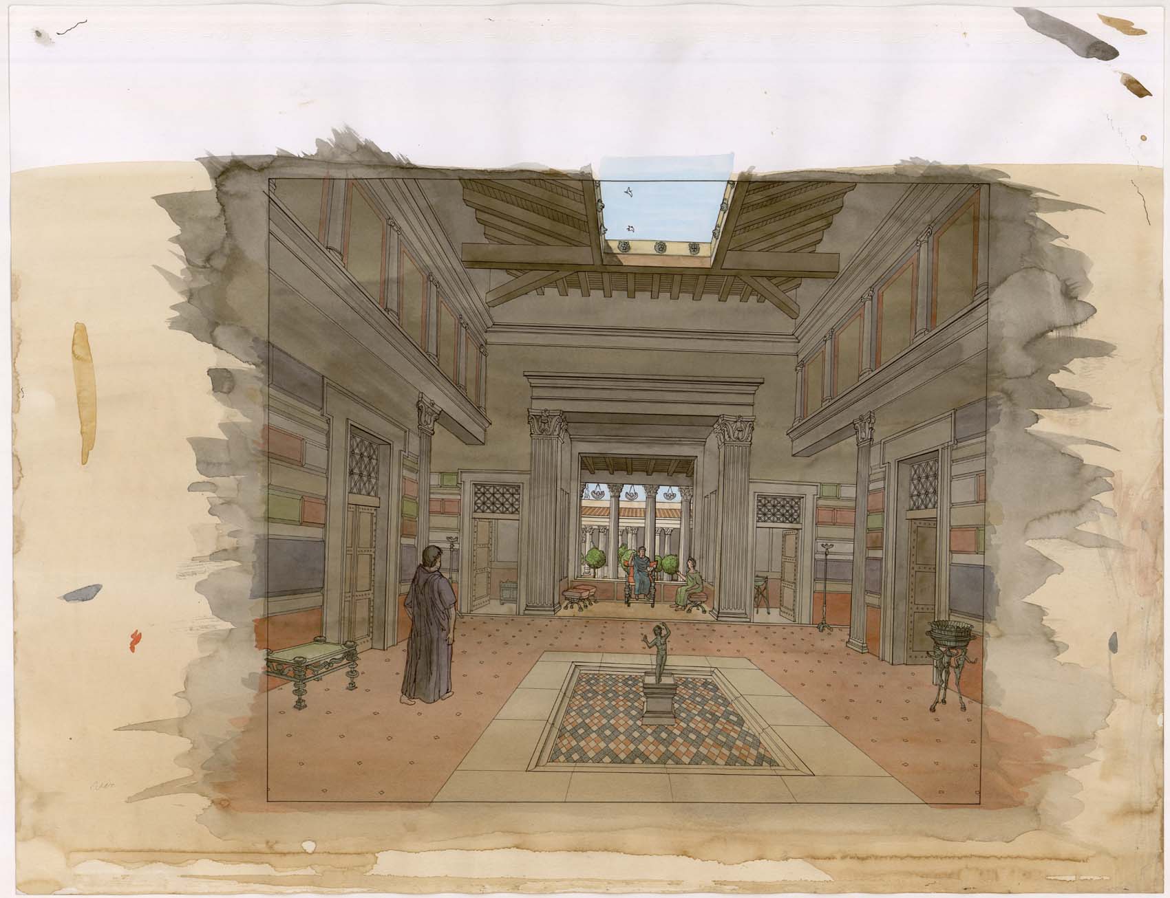 Pompeii, the atrium of the House of the Faun - Jean-Claude Golvin