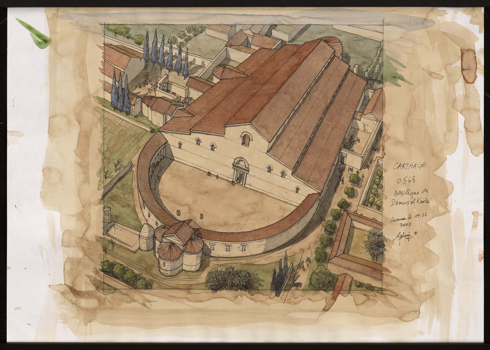 Carthago (Carthage), la basilique de Damous el Karita à l'époque ...