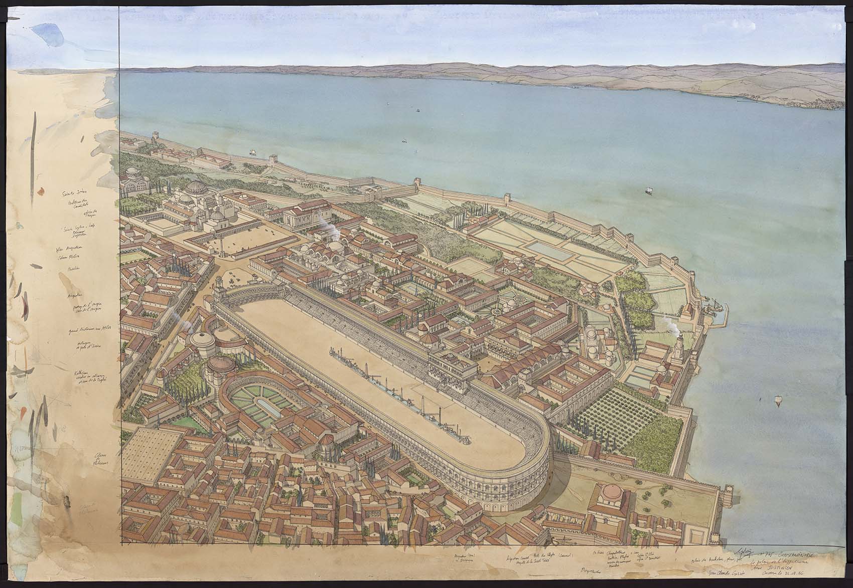 Constantinopolis (Konstantinopel), der Palast und der Zirkus unter ...