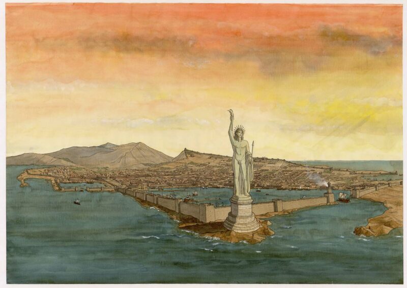 Rhodos (Rhodes), the colossus and the port - Jean-Claude Golvin