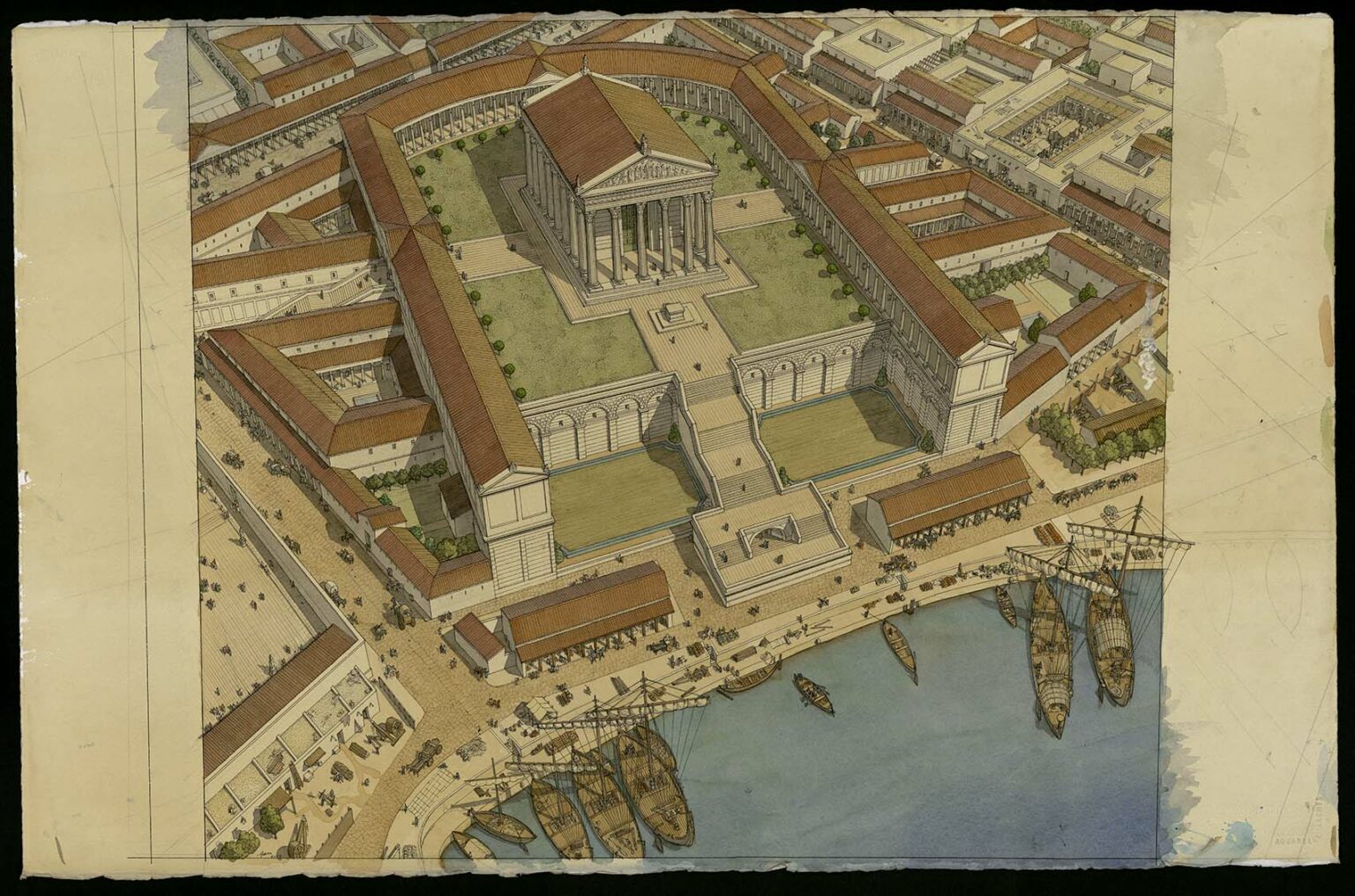 Cesarea Marítima, templo de Roma y Augusto - Jean-Claude Golvin