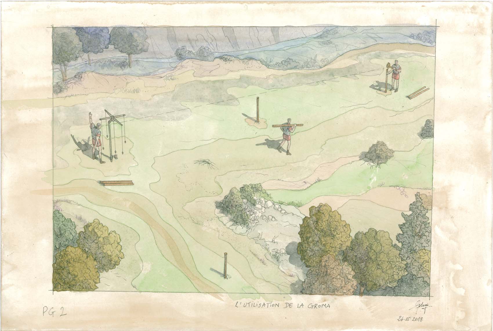 L'utilisation de la groma - Jean-Claude Golvin